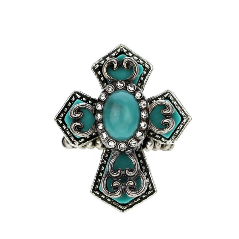 Cross Stretch Ring-JR0252/TQSB 1 – Bluetortoisewholesale
