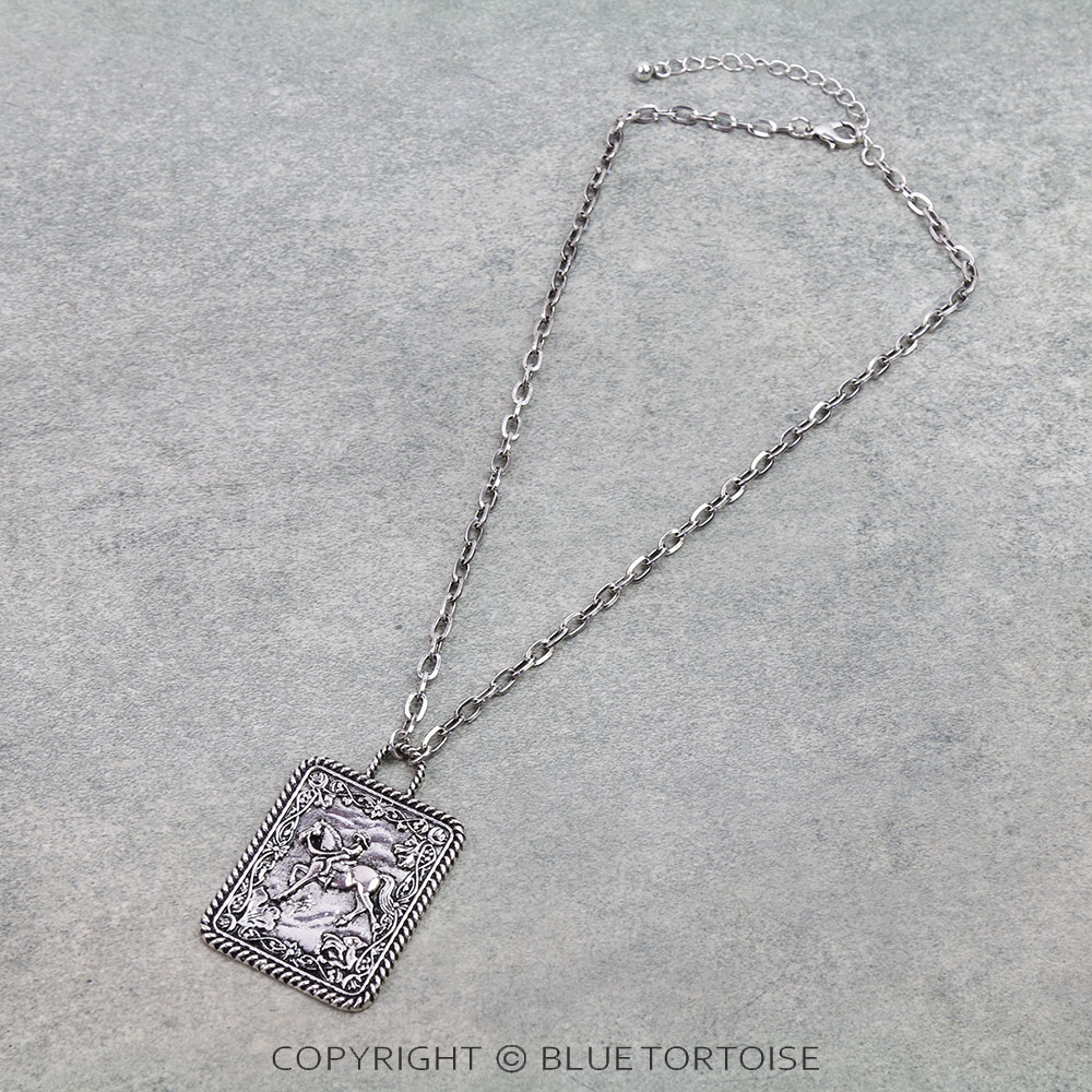 Western Cowboy Scenery Necklace – Bluetortoisewholesale