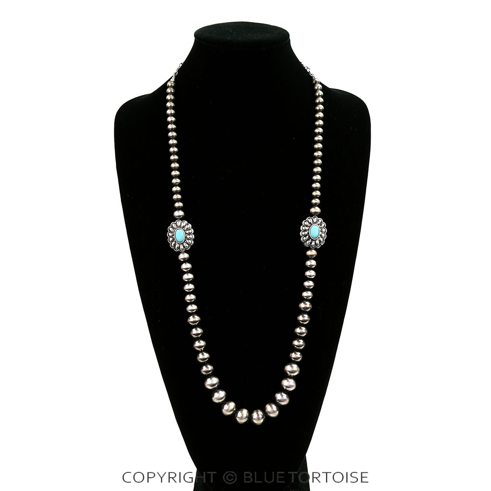 Western Navajo Style Pearl Concho Necklace – Bluetortoisewholesale