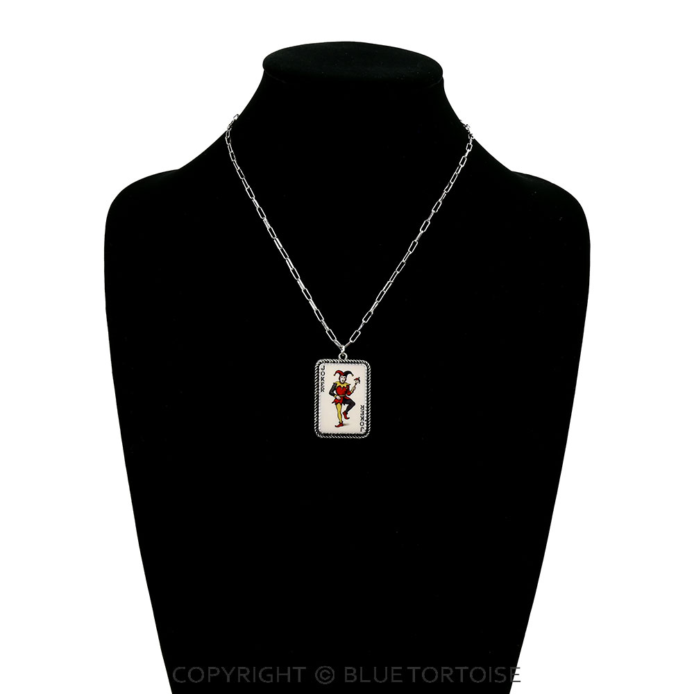 Western Vintage Joker Card Necklace – Bluetortoisewholesale