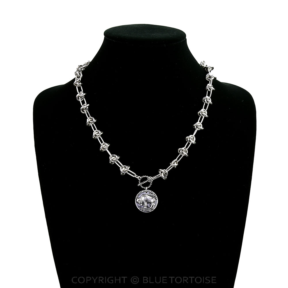Western Buffalo Coin Open Lock Necklace – Bluetortoisewholesale